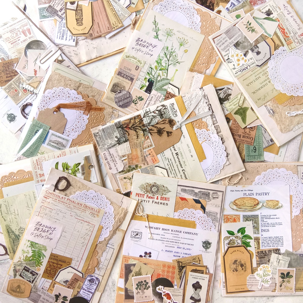 Jual KIT JURNAL / JOURNAL KIT [35pcs] VINTAGE THEMED A5 - bundle jurnal ...