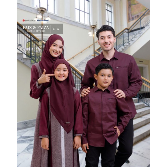 Jual Famset FAIZ FAIZA E3 (Maroon Mahogany) Original by Yasmeera ...