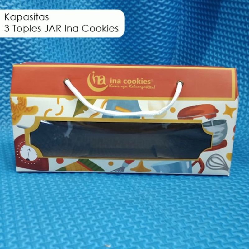 Jual Box atau Hampers gable untuk isi 3 Jar kaca ina cookies TANPA KUE ...