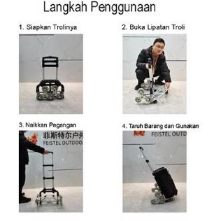 Jual Trolly Roda 6 Dorong Troli Tangga Angkut Barang Troli Lipat ...