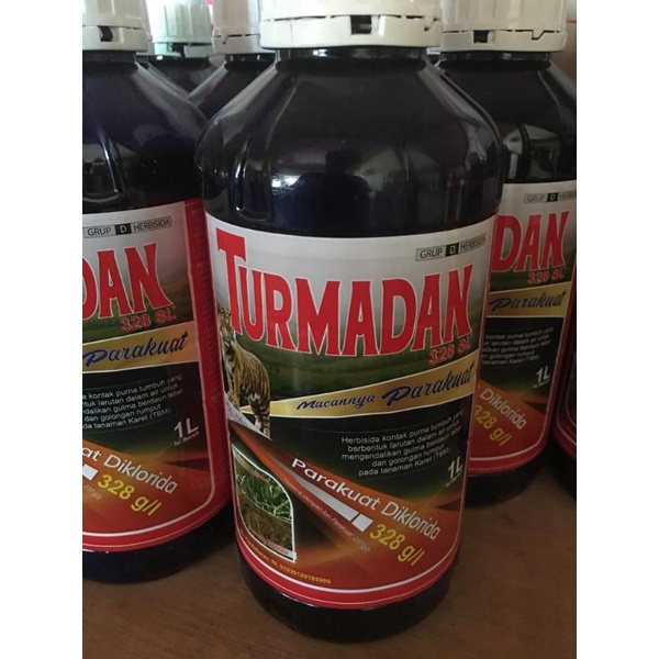 Jual Turmadan 328sl 1liter herbisida MACAN parakuat ampuh obat rumput ...