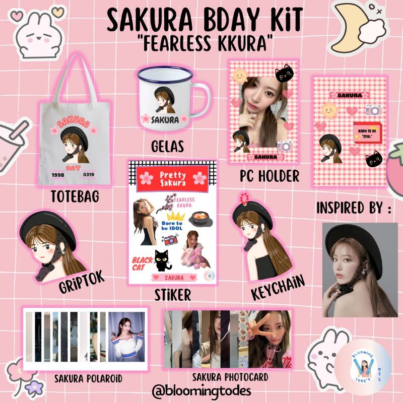 Jual Lesserafim Sakura Birthday Kit (Fanmade) | Shopee Indonesia