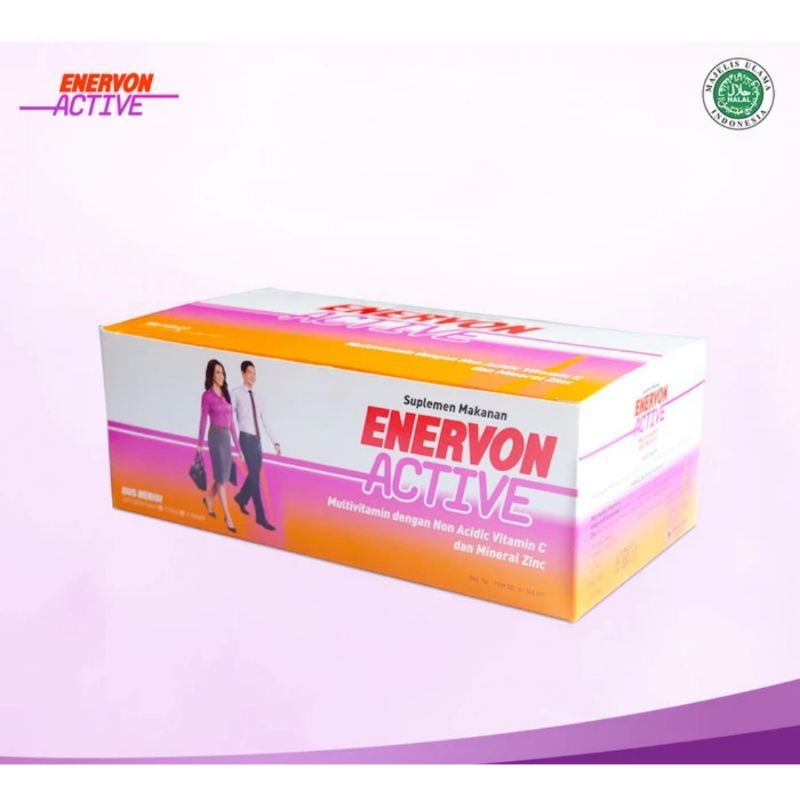 Jual Enervon Active Multivitamin 1 BOX 25 Strip @ 4 Tablet (Total 100 ...