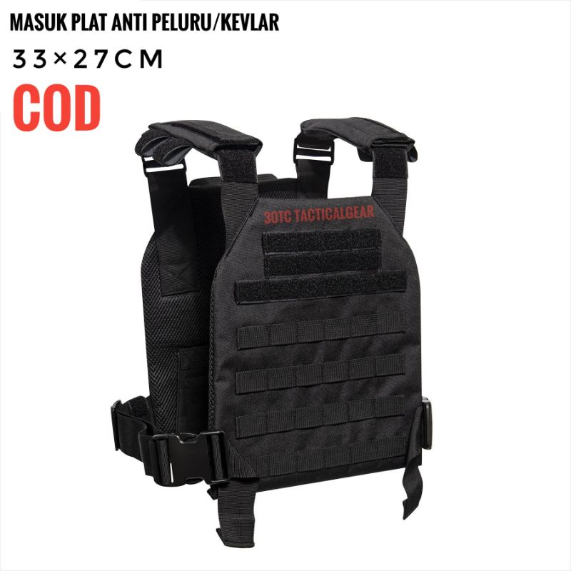Jual Tactical Vest Plate Carrier Safety Vest Body Vest Brimob outdoor ...