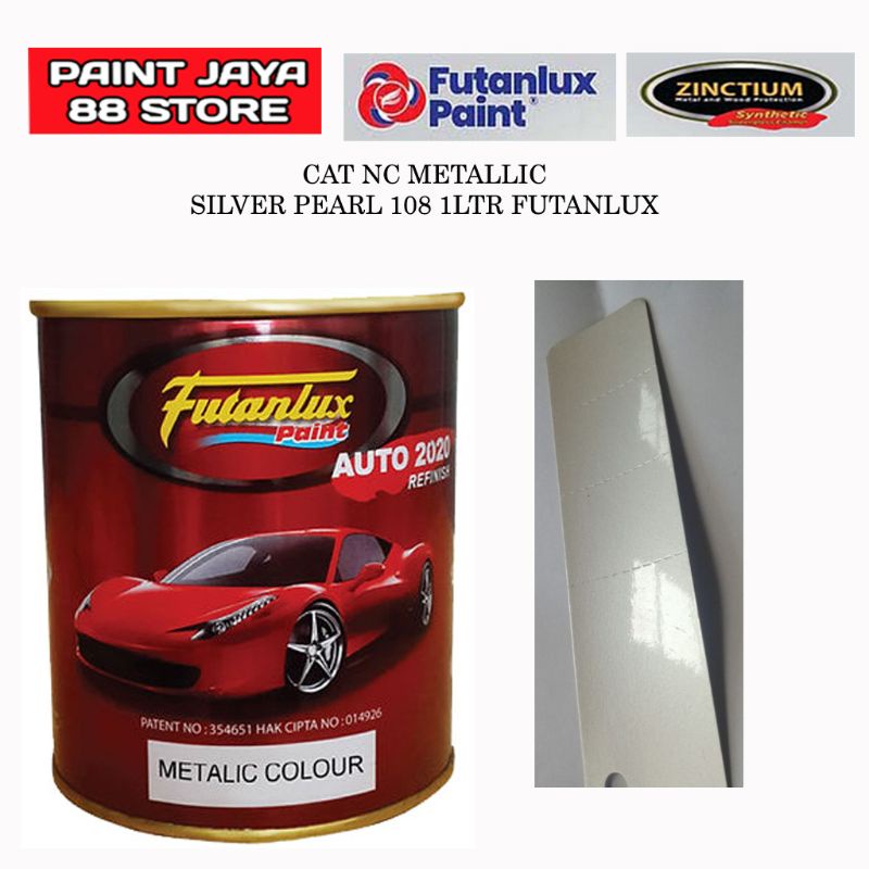 Jual Cat NC Metallic Silver Pearl Metallic 108 1ltr Futanlux | Shopee ...
