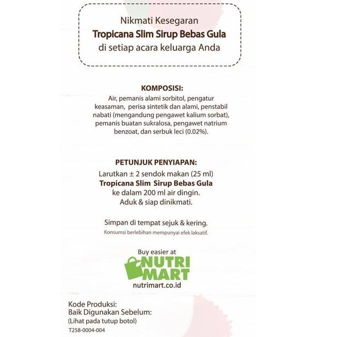Jual Tropicana Slim Sirup Paket 2 Rasa (Leci & Cocopandan) | Shopee ...