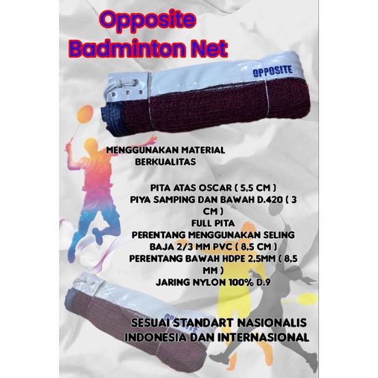 Jual net bulu tangkis / badminton custome netbulutangkisoriginal ...