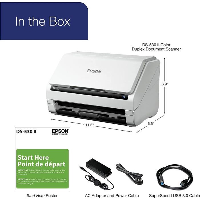 Jual Scanner Epson WorkForce DS-530 II DS530II A4 NEW RESMI | Shopee ...