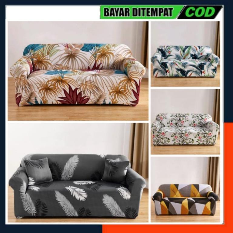 Jual >D2289) ⭐⭐⭐⭐⭐ SARUNG SOFA STRETCH ELASTIS 1 2 3 4 SEATER L SHAPED ...
