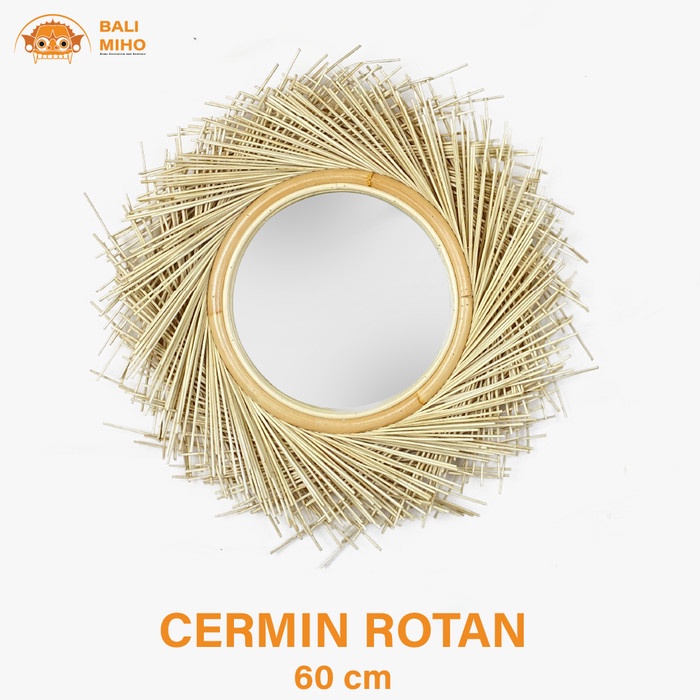 Jual Cermin Rotan 60 cm- Dekorasi Pajangan Cermin - Rattan Mirror ...