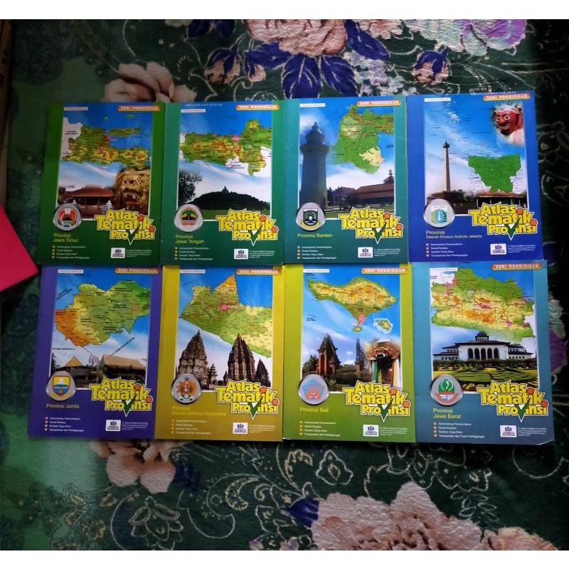 Jual ORIGINAL BUKU PETA ATLAS TEMATIK PROVINSI JAWA TIMUR JAWA TENGAH ...