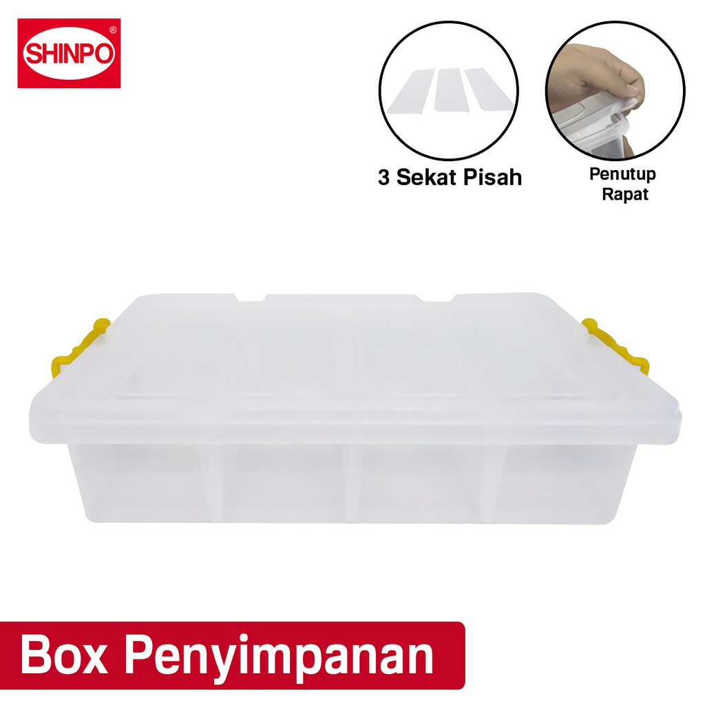 Jual SHINPO Kotak Penyimpanan Kontainer Plastik 4 Sekat Patriot ...