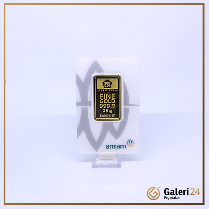 Jual Logam Mulia Antam 25gr (LM) - Emas Galeri 24 | Shopee Indonesia