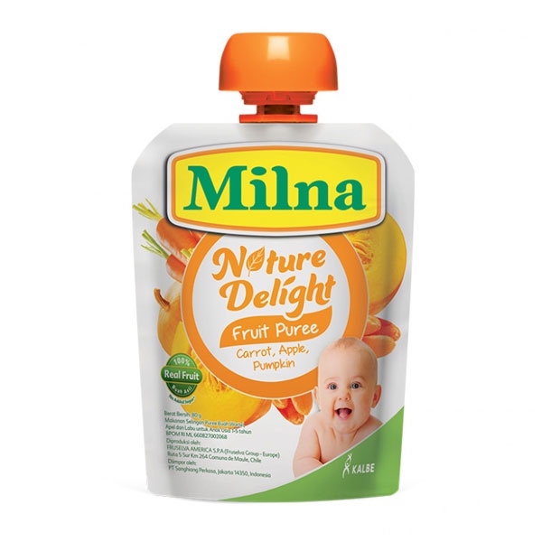 Jual MILNA FRUIT PUREE CARROT-APPLE-PUMPKIN 80 GR | Shopee Indonesia