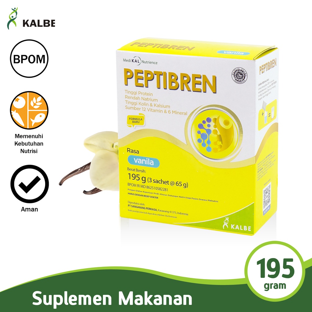 Jual Kalbe Peptibren Vanilla 195 G Bubuk Susu Pangan Olahan Untuk ...