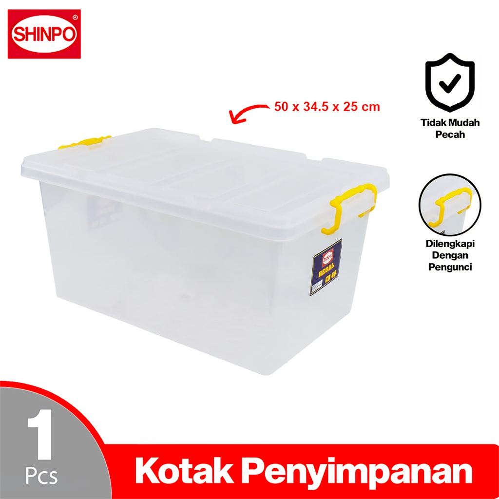 Jual SHINPO Kontainer Plastik 37 x 59 x 27 cm Regal Container Box SPO ...