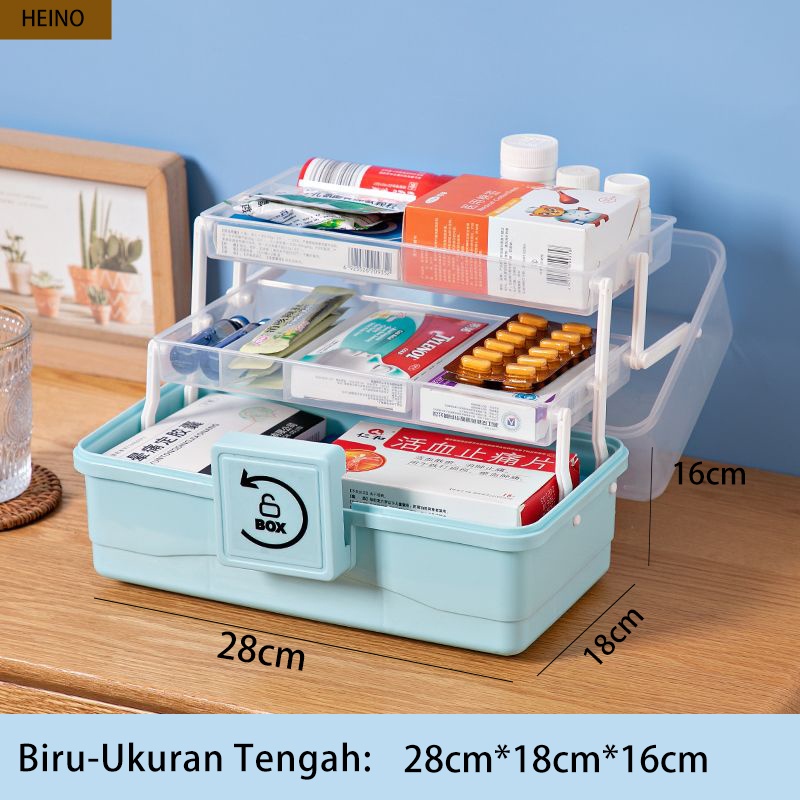 Jual HEINO Box Obat Kotak Penyimpanan Kotak Obat Portable Plastic ...