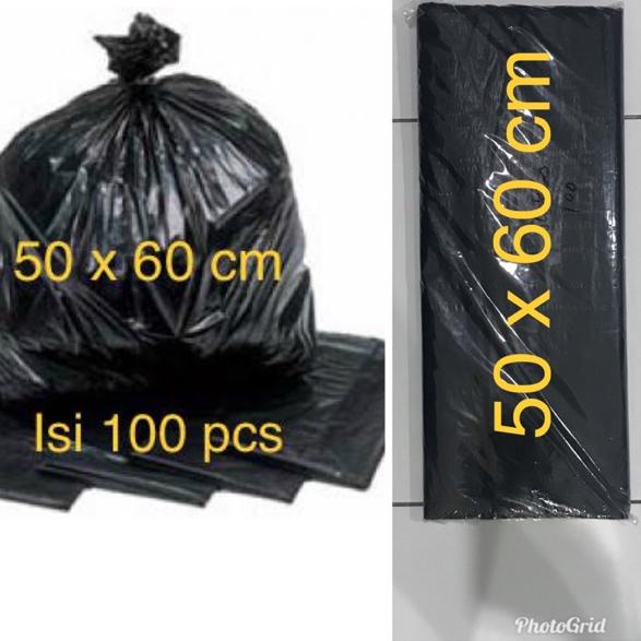 Jual Penjualan Berkualitas Kresek kantong plastik sampah hitam tebal besar 50 x 60 trash bag ...