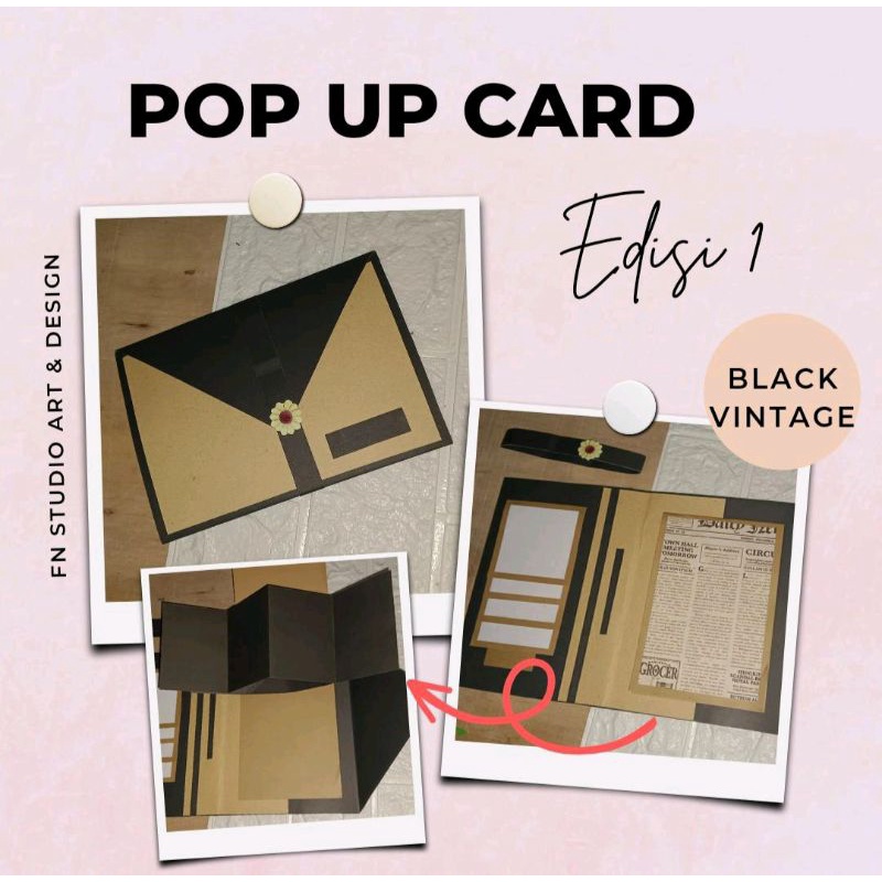 Jual pop up card vintage blank | Shopee Indonesia