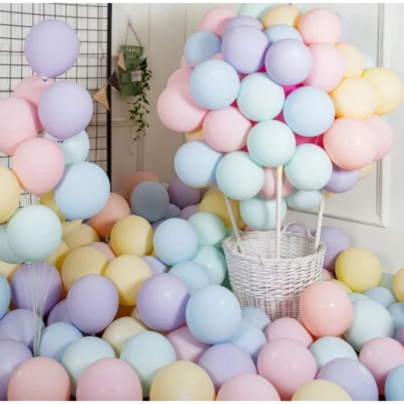 Jual balon warna macaron balon latex balon warna pastel 10 inch ...