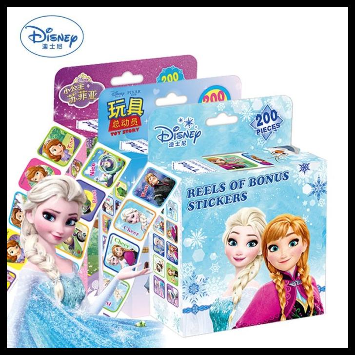 Jual Stiker Kartun Roll 1 Box Isi 200 Stiker Frozen Sofia Princess ...