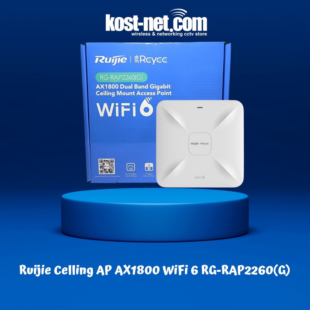 Jual Ruijie Celling AP AX1800 WiFi 6 RG-RAP2260(G) + Poe Adapter RG-E ...