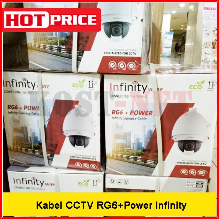 Jual Kabel CCTV RG6+Power Infinity 300M Hitam | Shopee Indonesia