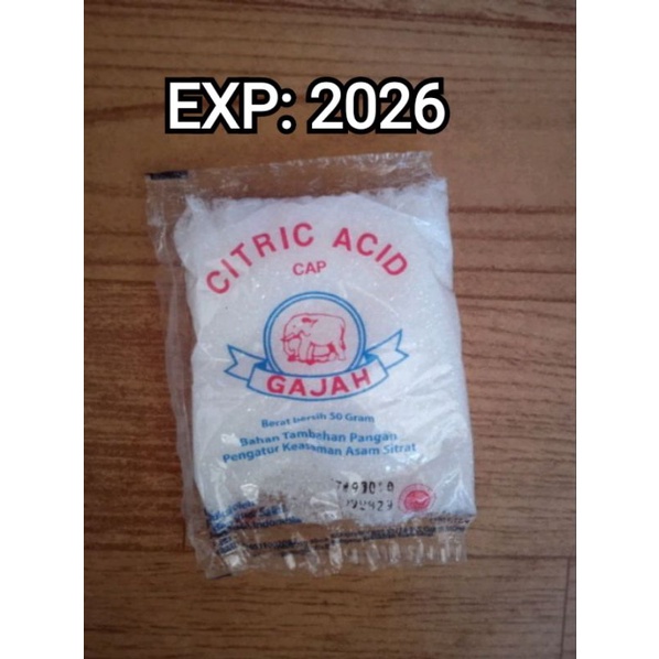 Jual CITRUN GARAM DAPUR CITRIC ACID CAP GAJAH hrga per 1pcs GARAM ASEM ...