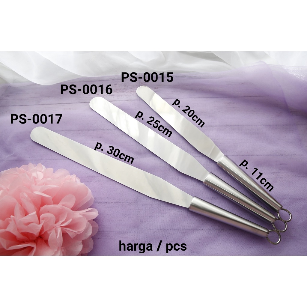 Jual PS-0017 Spatula pisau poles buttercream cake stainless L (Kitchen ...