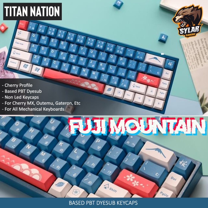 Jual TITAN NATION FUJI MOUNTAIN PBT DYESUB KEYCAPS 129 SET CHERRY ...