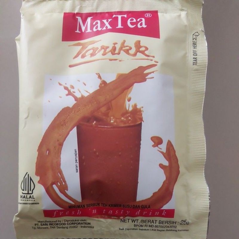 Jual Max Tea teh tarik sachet max tea ecer | Shopee Indonesia
