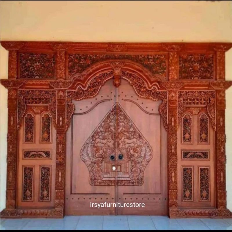 Jual Pintu Gebyok Ukir Kayu Jati Jepara Ukuran 3 Meter - Pintu Gebyok ...