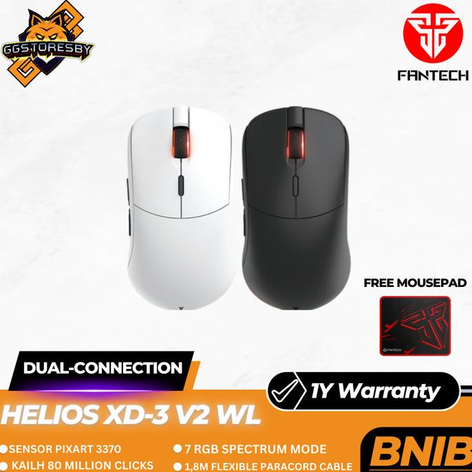 Jual FANTECH HELIOS XD3 V2 WIRELESS DUAL-MODE Gaming Mouse | Shopee ...