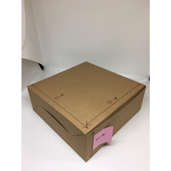 Jual Dos / Kotak / Box Kertas Kraft Uk. 20X20X7,5 (Isi 100Pcs) | Shopee ...