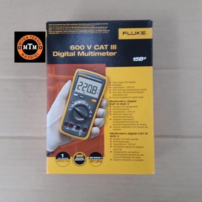 Jual Alat Ukur Multitester Digital Multimeter Fluke Multi Meter 15B ...