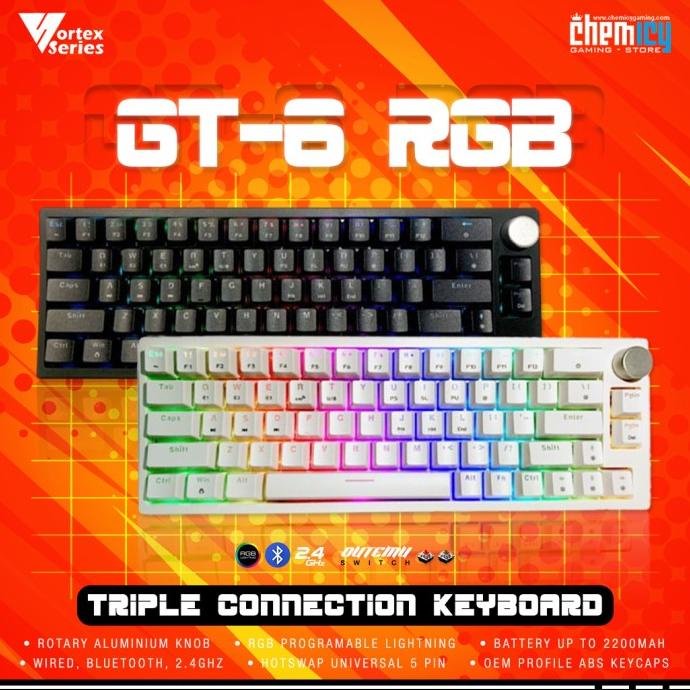 Jual Vortex Series GT6 / GT-6 Wireless RGB 65% Mechanical Gaming ...