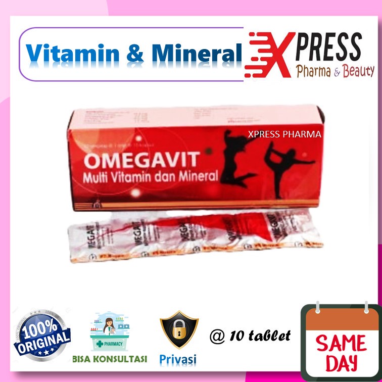 Jual XPRESS ! Omegavit STRIP Vitamin dan Mineral Tablet Omegafit Omega ...