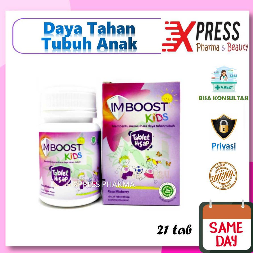 Jual XPRESS ! Imboost Kid 21 Tablet Hisap Permen Kids Imbost Mixberry ...