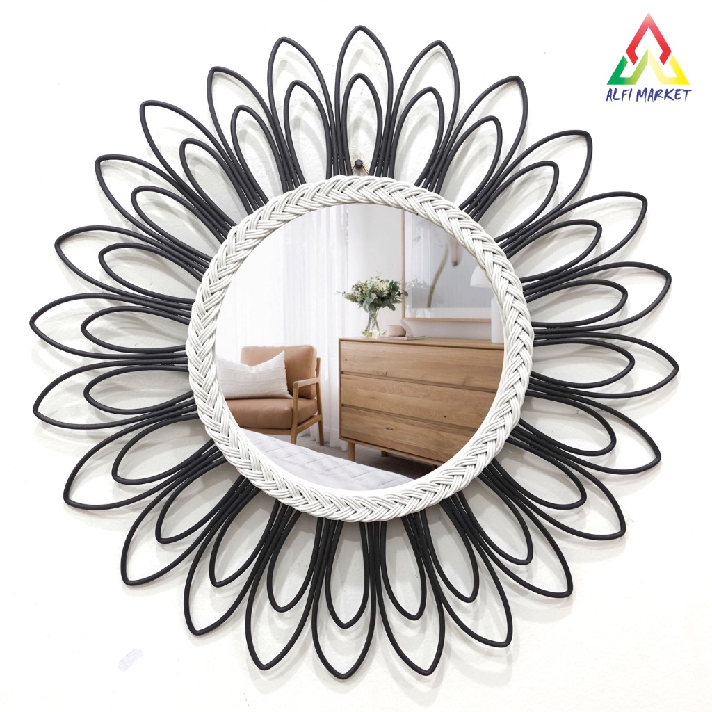 Jual Cermin Cantik Baru | Cermin Rotan Model Baru | Aesthetic Mirror ...
