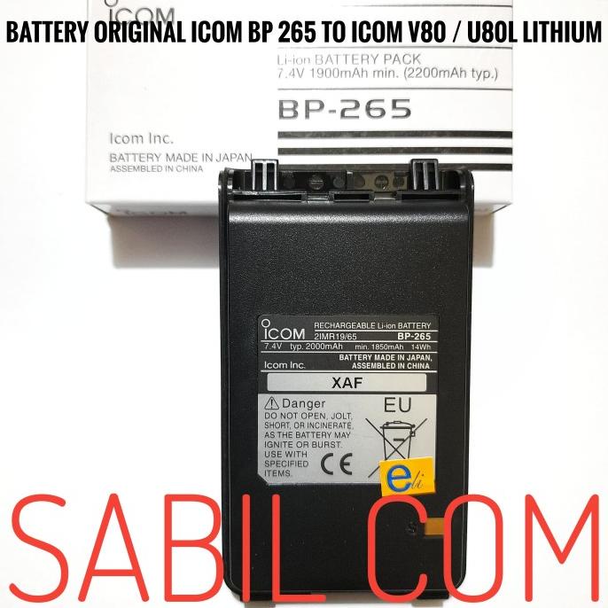 Jual BATRE HT ICOM V80 ORIGINAL 100% ICOM BP 265 BATRE ICOM V80 ...