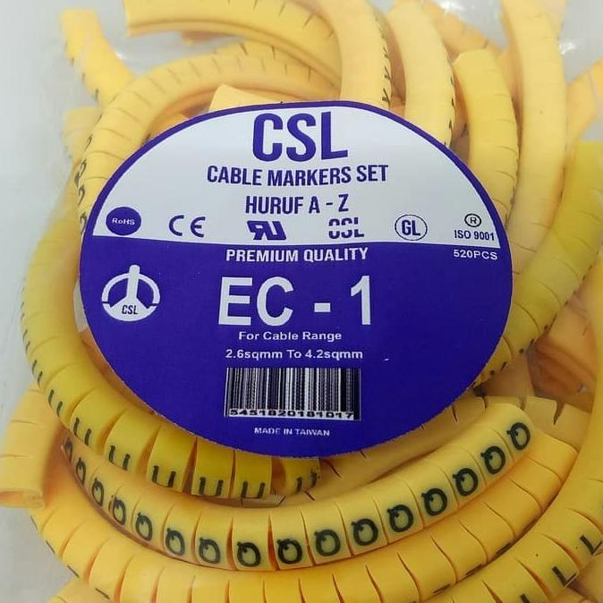 Jual COD Kabel Marker Cable Markers EC-1 Huruf A-Z Komplit 520pcs Mini ...