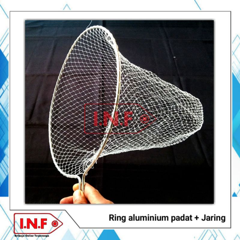 Jual Jaring serok ikan siap pakai benang senar + ring besi aluminium ...