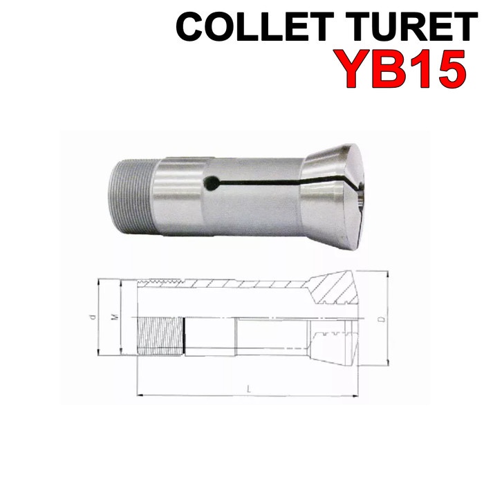 Jual Collet Turet YB 15 YEONG YIH Arbor Chuck YB15 Milling Penjepit Drat Luar Endmill Mata Bor ...