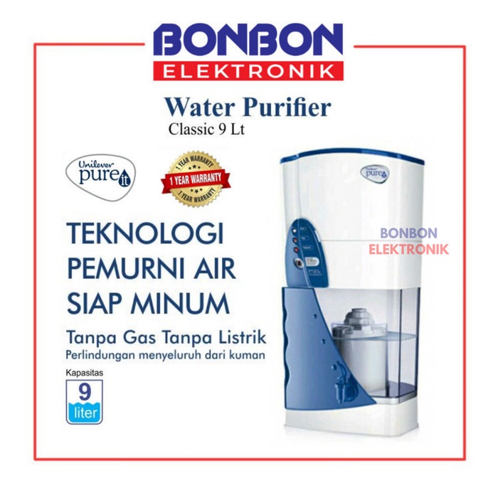 Jual Water Unilever Pure It Water Purifier Classic 9L Pureit | Shopee ...