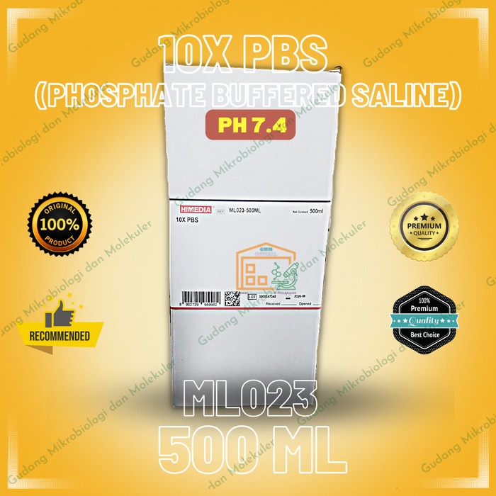 Jual 10X PBS (Phosphate Buffered Saline), pH 7.4, 500 ml | Shopee Indonesia
