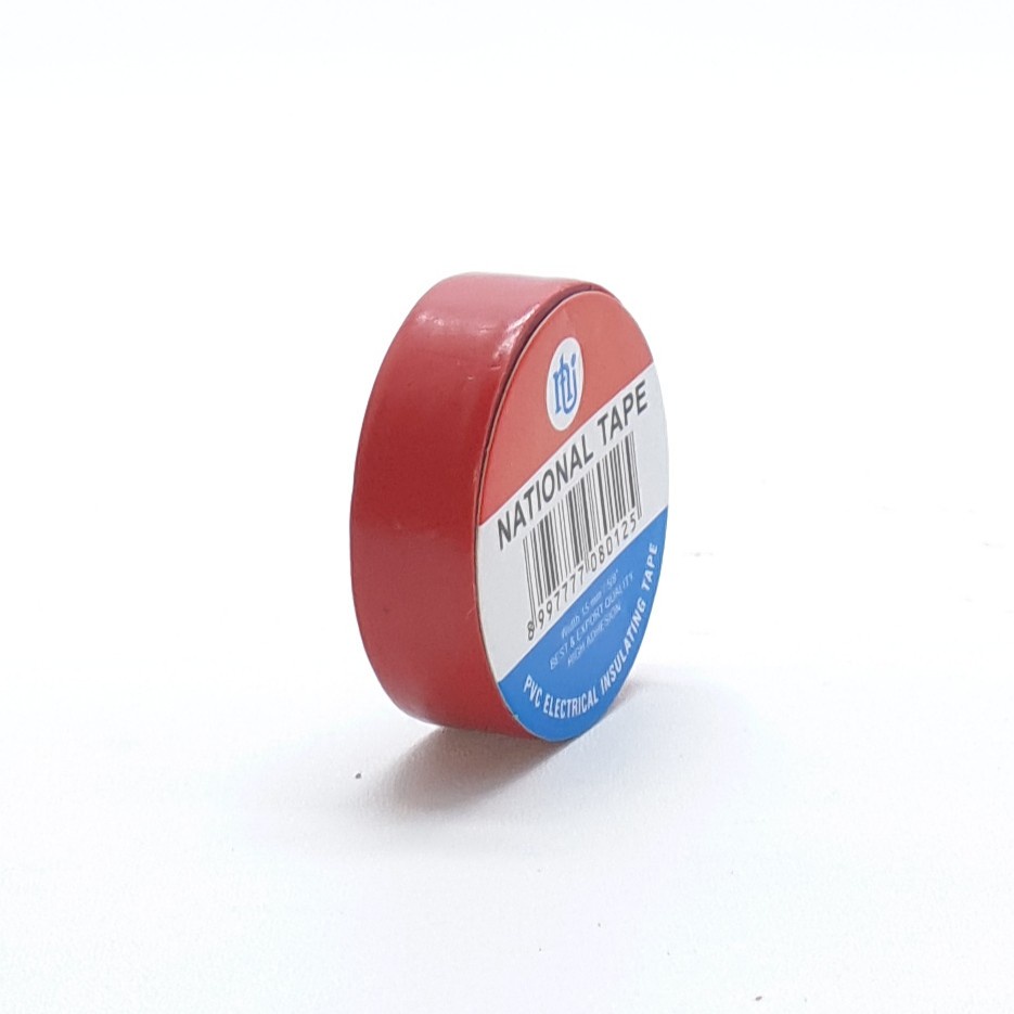 Jual National Isolasi Kabel Listrik PVC KECIL Warna MERAH 5/8" x 15mm ...
