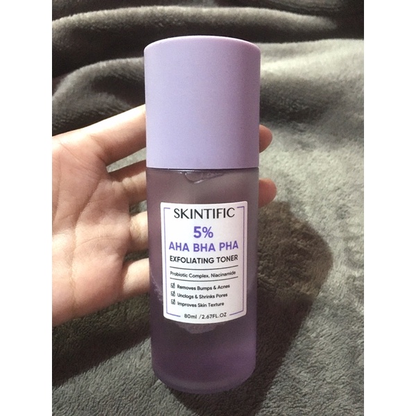 Jual [PRELOVED] - SKINTIFIC 5% AHA BHA PHA Exfoliating Toner Face Eksfoliasi wajah Glow and ...