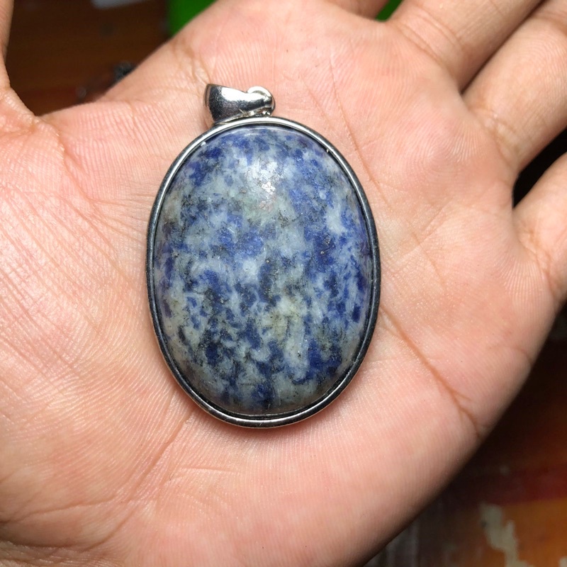 Jual Liontin Batu Mustikaa Petak Malay Biru Kalimantan Langka | Shopee ...
