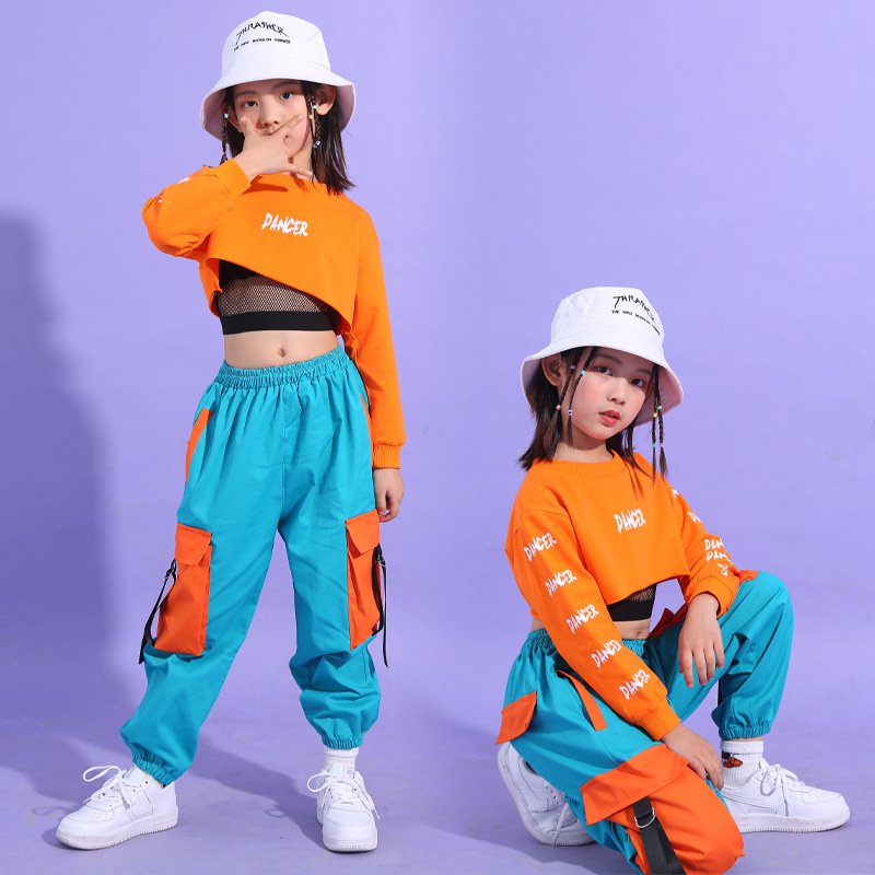 Jual New Girls Jazz Costumes Children Hip Hop Hip Hop Costume Exposed ...