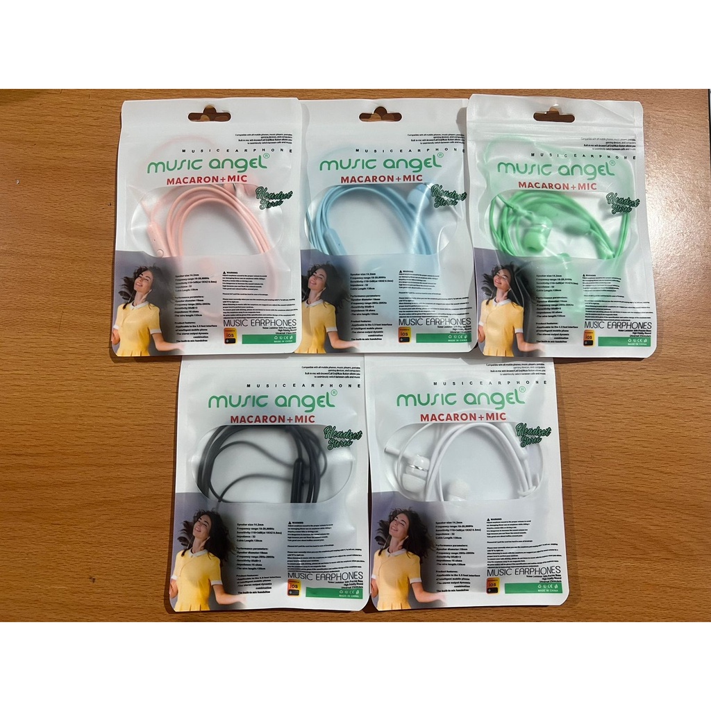 Jual S027-HEADSET MACARON MUSIC ANGEL EXTRA BASS + MIC (PACKING PLASTIK ...